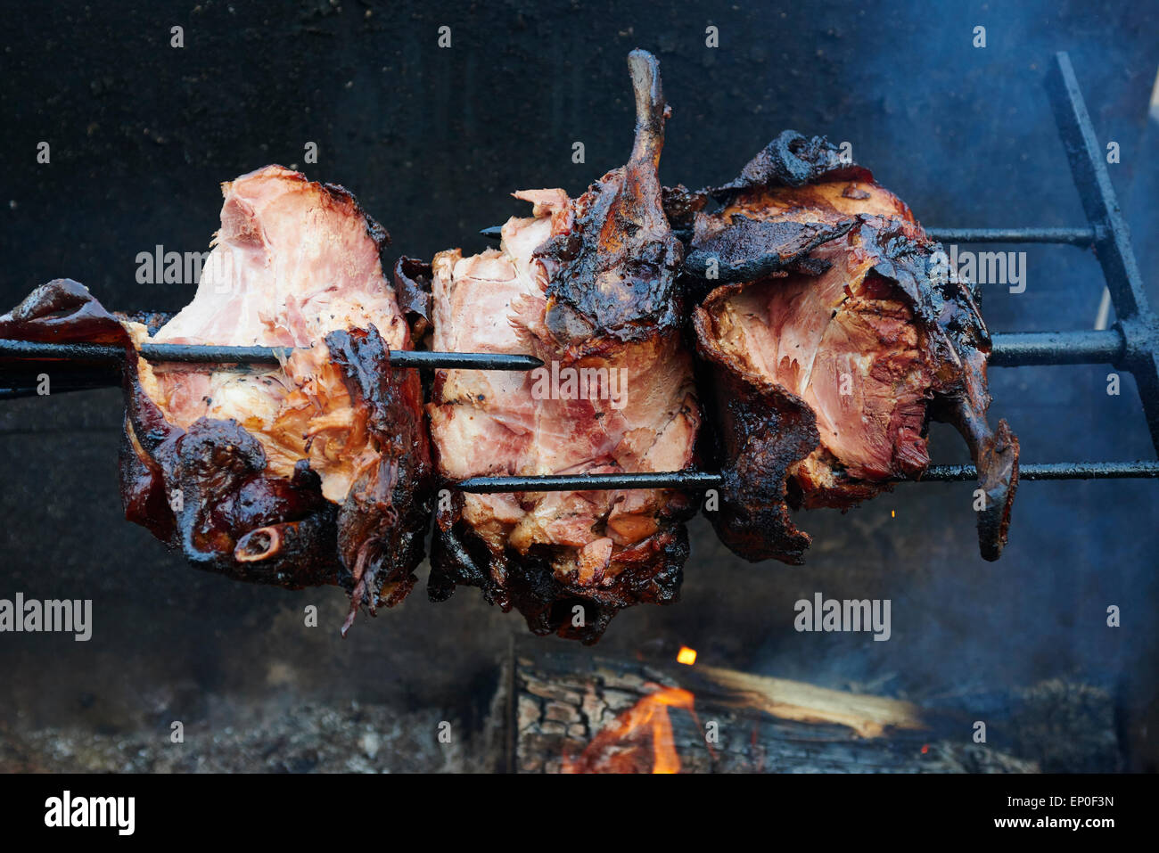 Grilling meat fire hi-res stock photography and images - Alamy