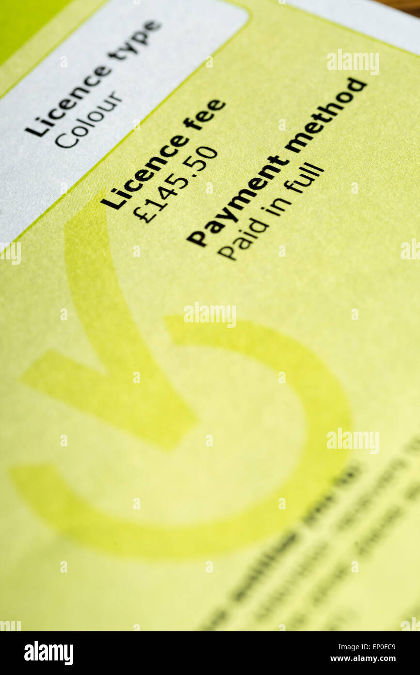 Tv license 2015 hi-res stock photography and images - Alamy