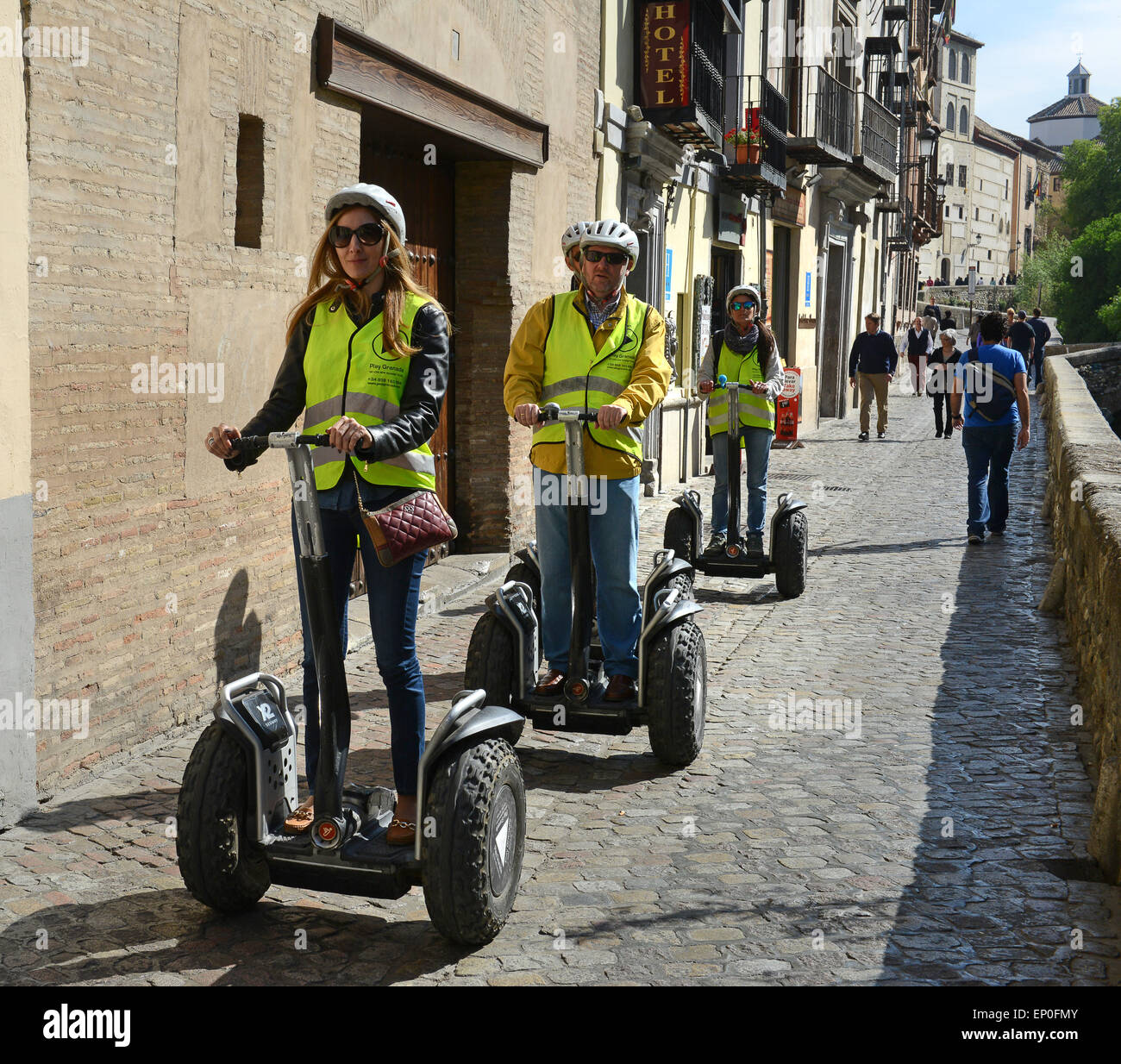 Segway tourist tourism tourists travel Granada Spain Stock Photo - Alamy