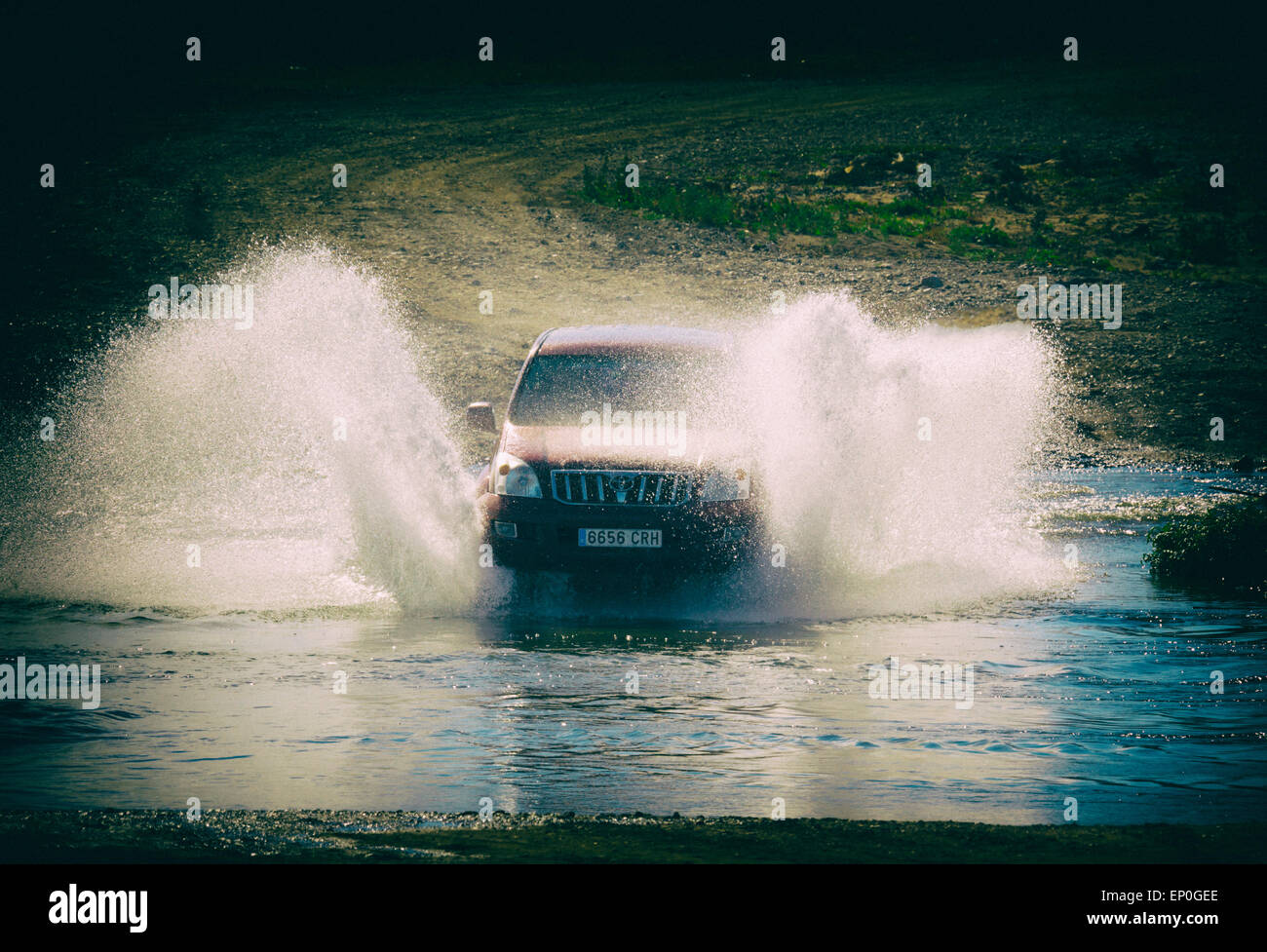 A typical four wheel drive vehicle, in this case, a Toyota Land Cruiser ...