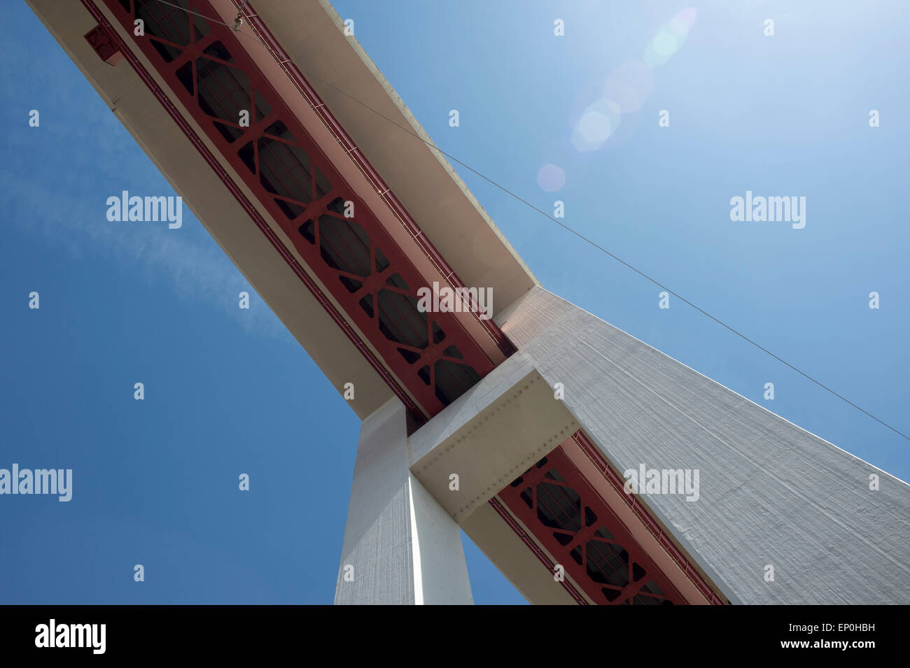 25th of April bridge ponte 25 de abril bridge over the Tagus in Lisbon ...
