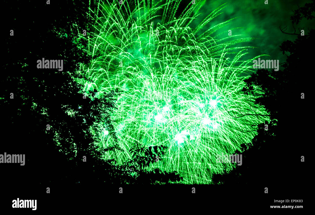 Night Party in Como with Fireworks Stock Photo - Alamy
