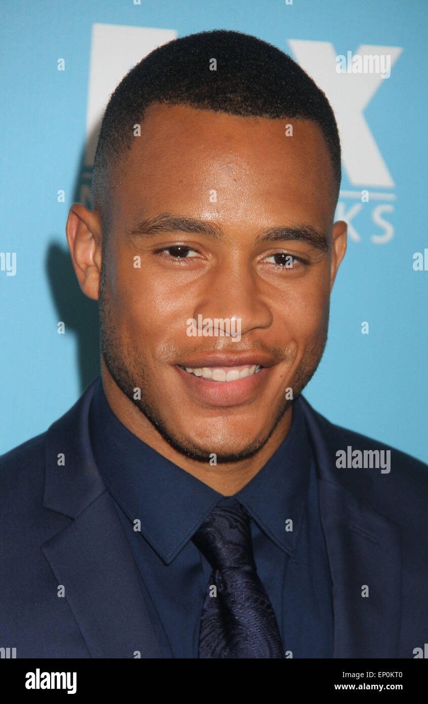 New York, USA. 11th May, 2015. Actor TRAI BYERS attends the 2015 Fox Upfront Presentation held ...