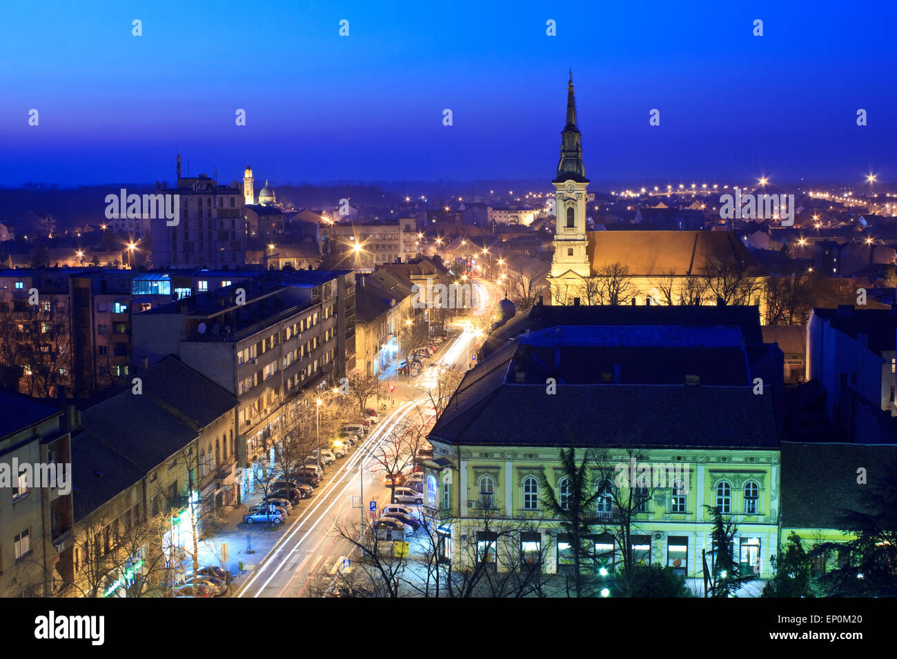 High angle blue hour hi-res stock photography and images - Alamy