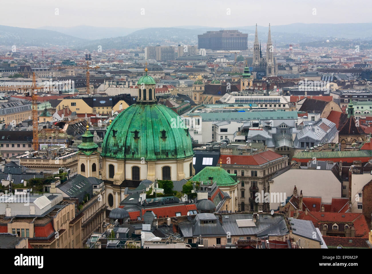 Aerial view of Vienna city old core Stock Photo - Alamy