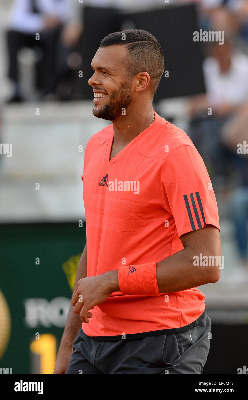 Rome, Italy. 12th May, 2015. BNL Italian Open Tennis. Jo-Wilfried Tsonga (FRA) in action against ...