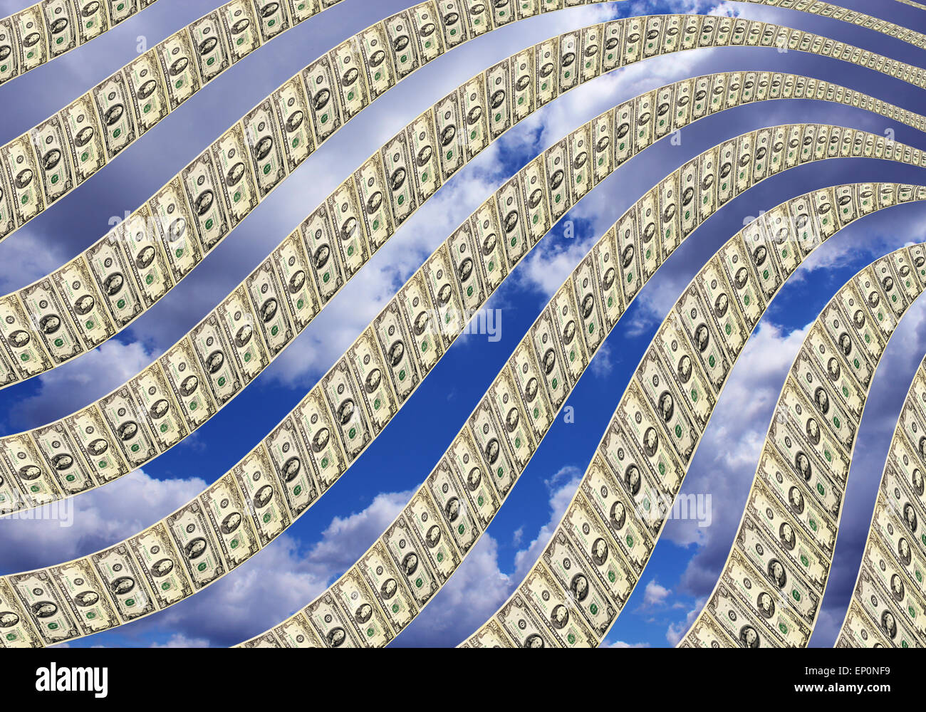 dollar beams on the background of blue sky Stock Photo - Alamy