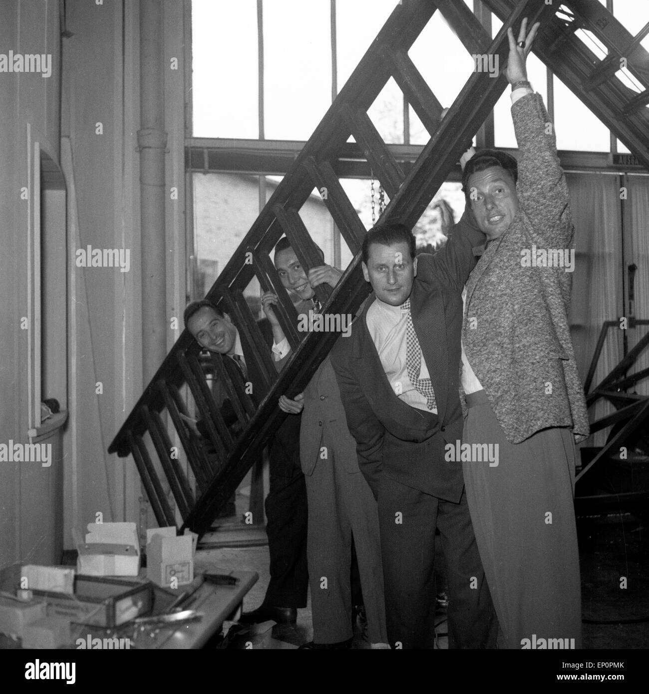 Die vier Mitglieder vom Comedien - Quartett (Herbert Imlau, Fred Ritter ...