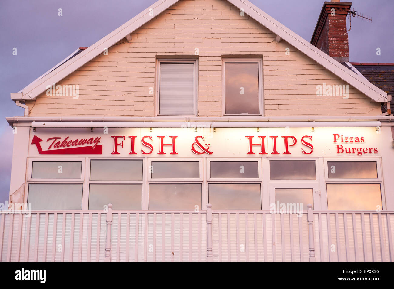Fish and chip shop.Advertisement for local takeaway.Funny,Sign for Fish ...