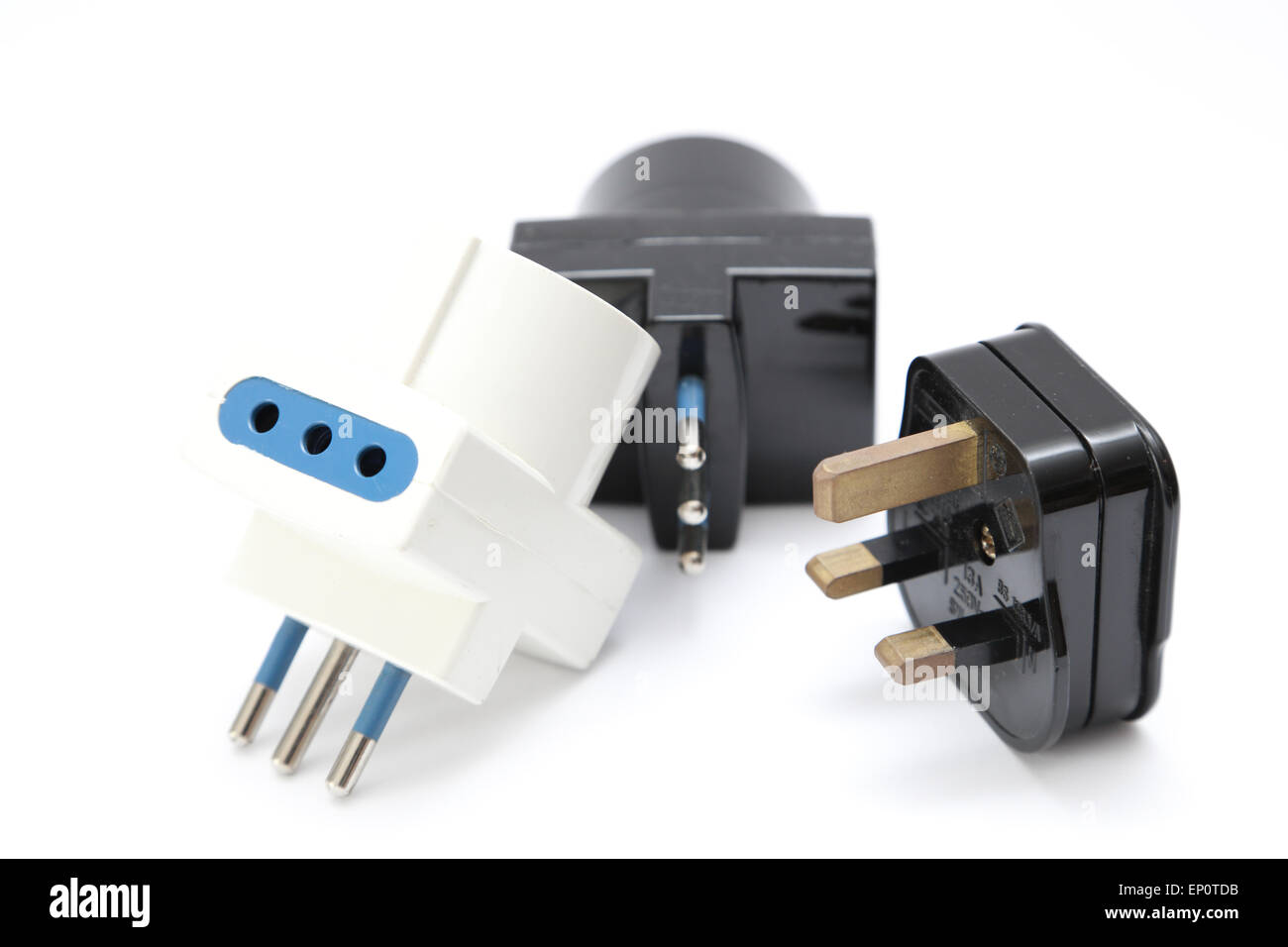 Power cord with plugs and sockets with European plugs Stock Photo - Alamy