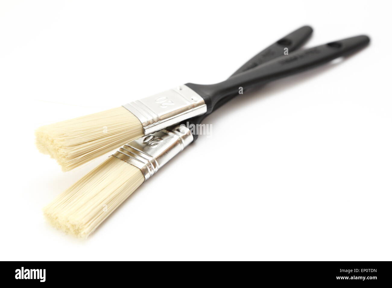 Paint brushes on black Cut Out Stock Images & Pictures - Alamy