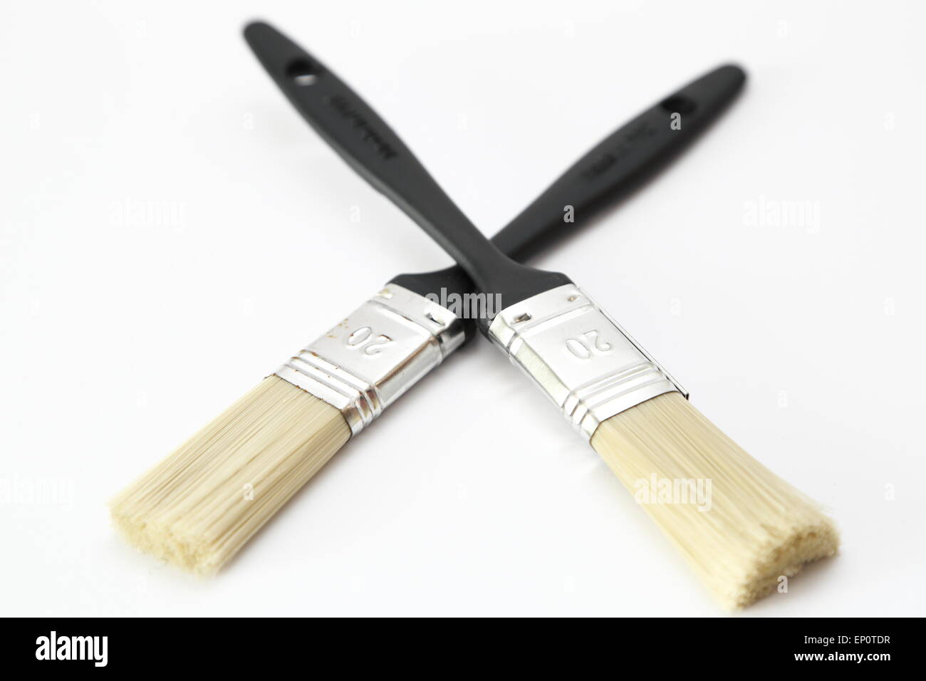 Paint brushes on black Cut Out Stock Images & Pictures - Alamy