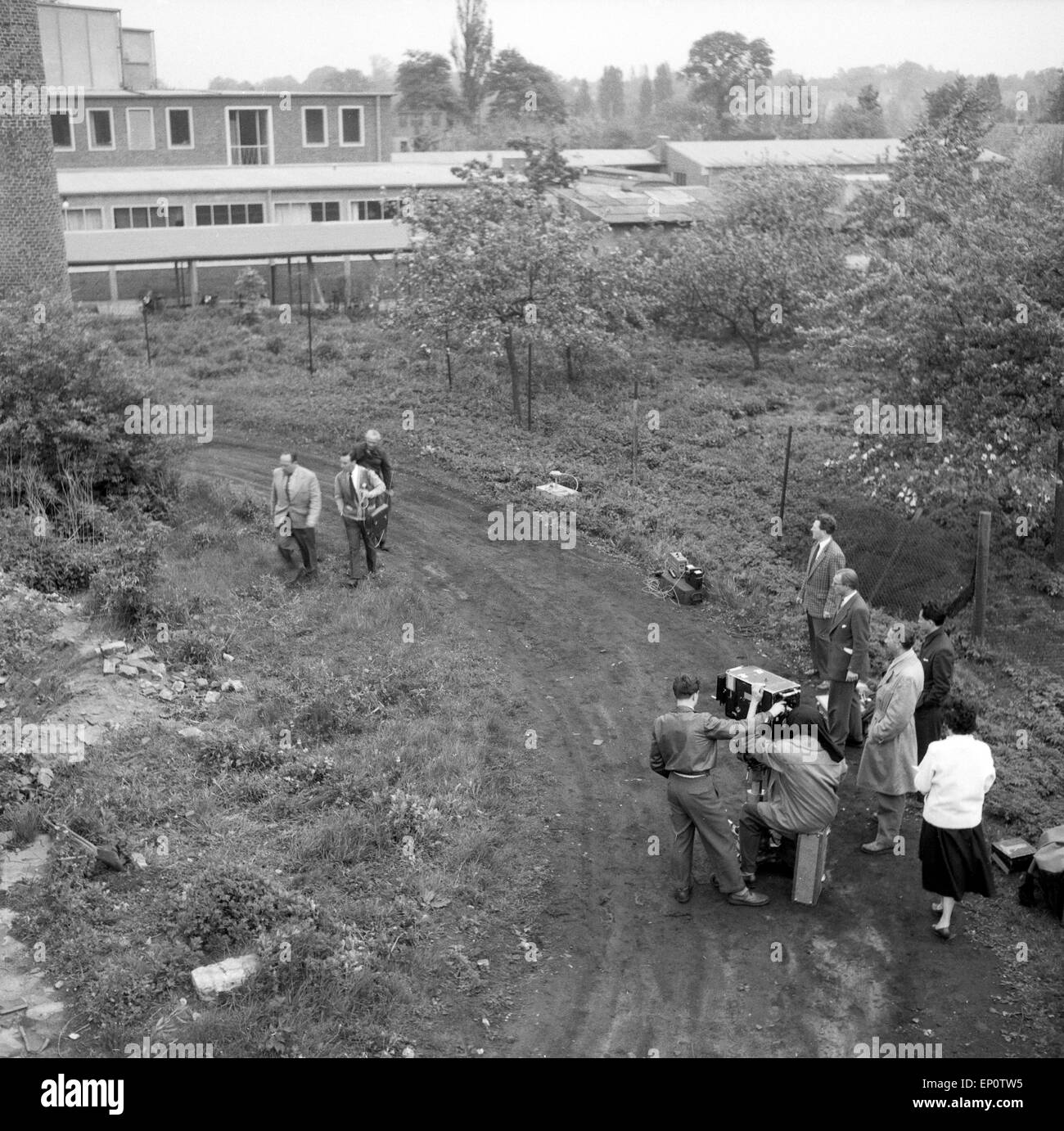 A television crew Black and White Stock Photos & Images - Alamy
