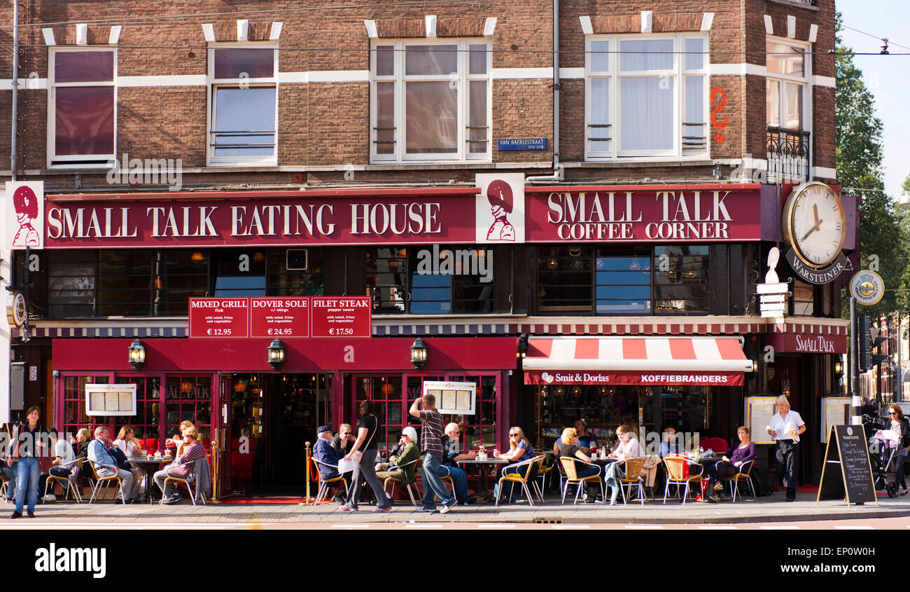 The Small Talk Eating House in Amsterdam Stock Photo - Alamy