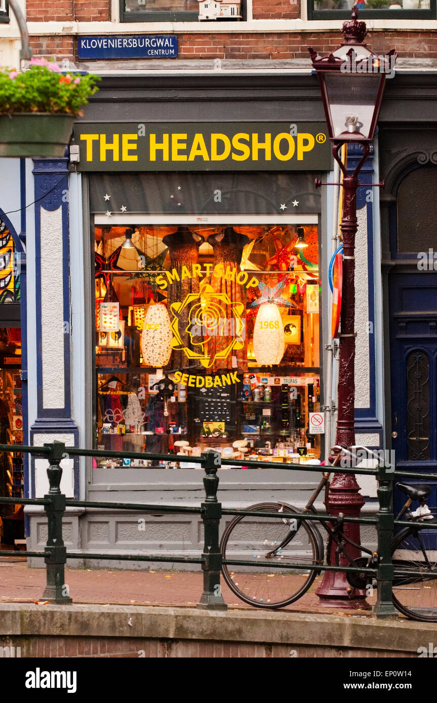 The Headshop in Amsterdam's Old Town sells various merchandise, often ...