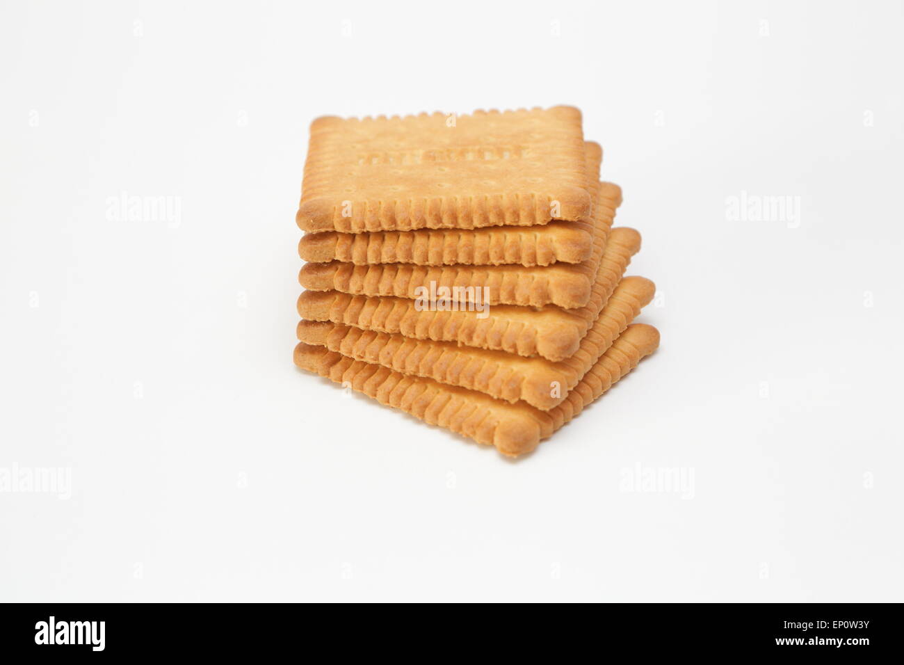 Stack of butter biscuits on white background Stock Photo - Alamy