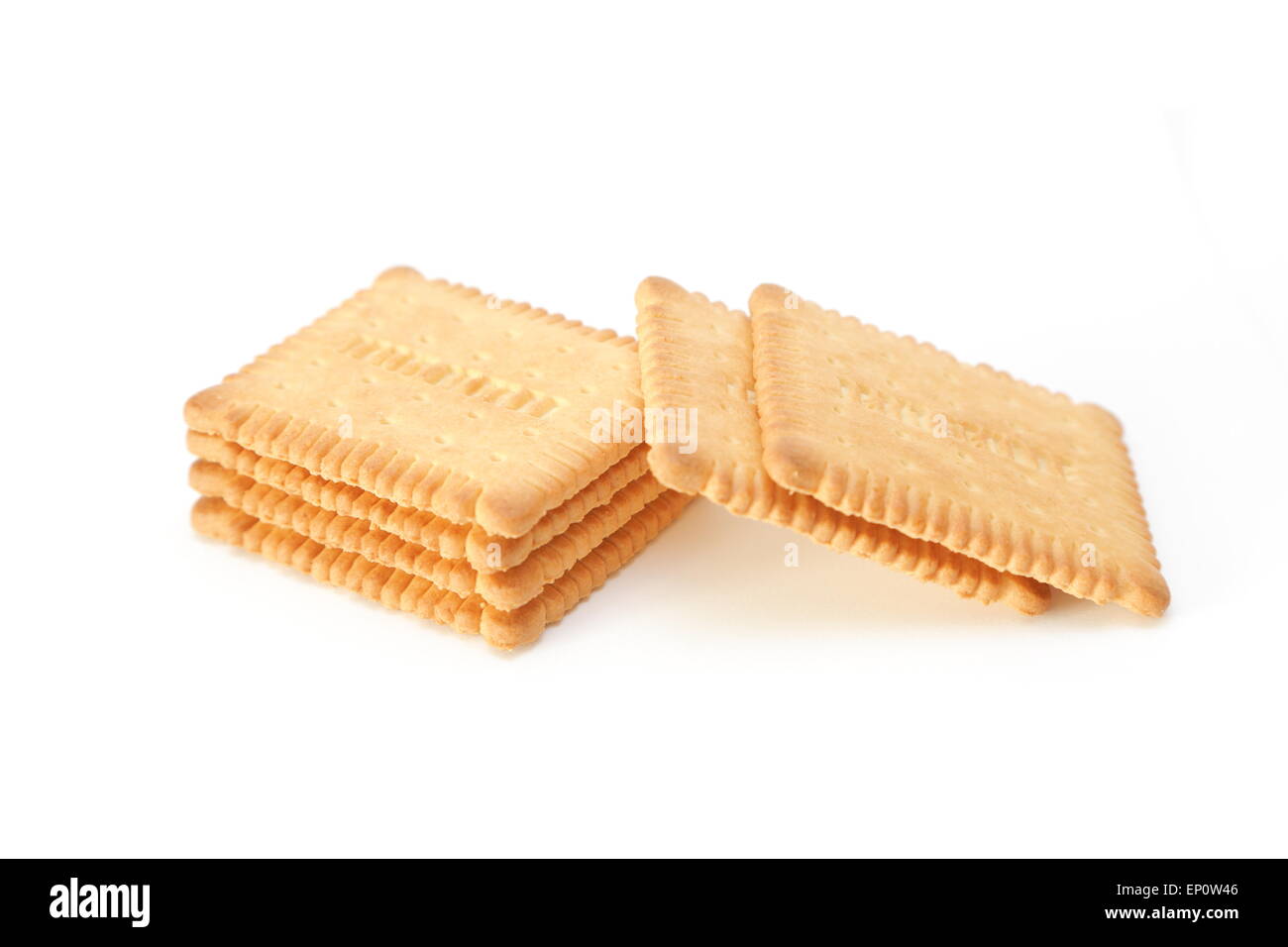 Stack of butter biscuits on white background Stock Photo - Alamy