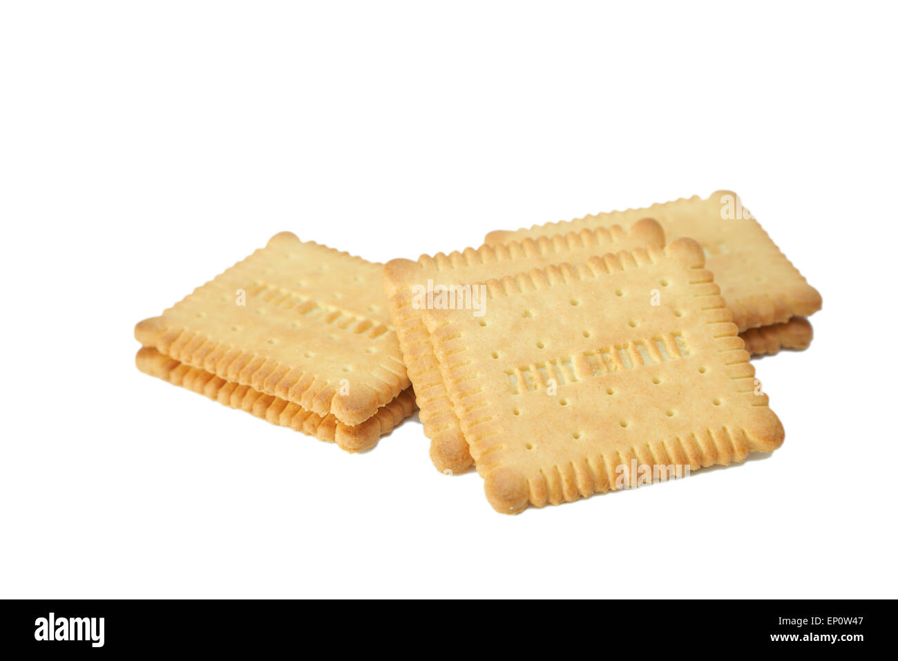 Stack of butter biscuits on white background Stock Photo - Alamy