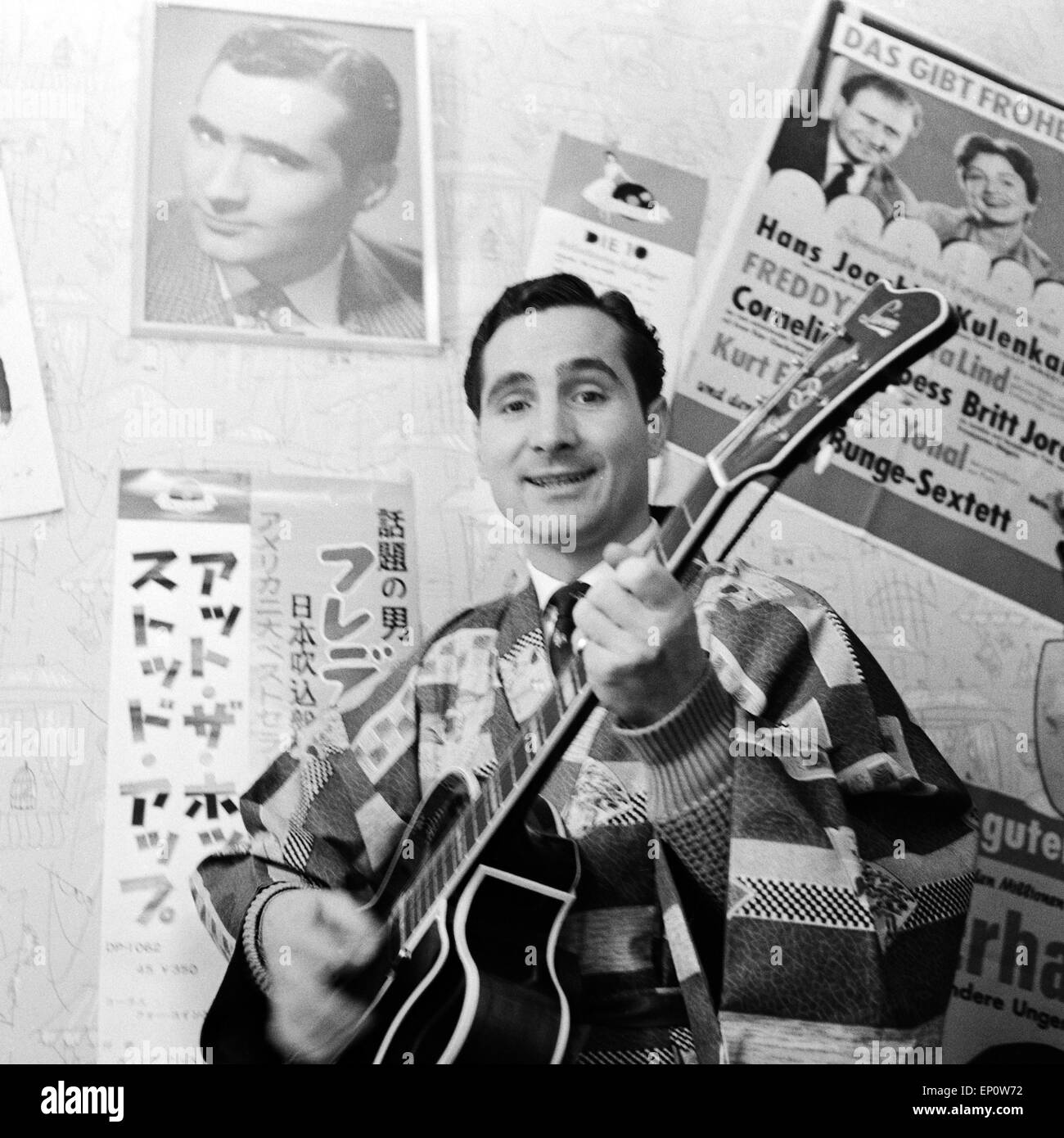 Deutscher Sänger Freddy Quinn, ca. 1957. German singer Freddy Quinn, ca ...