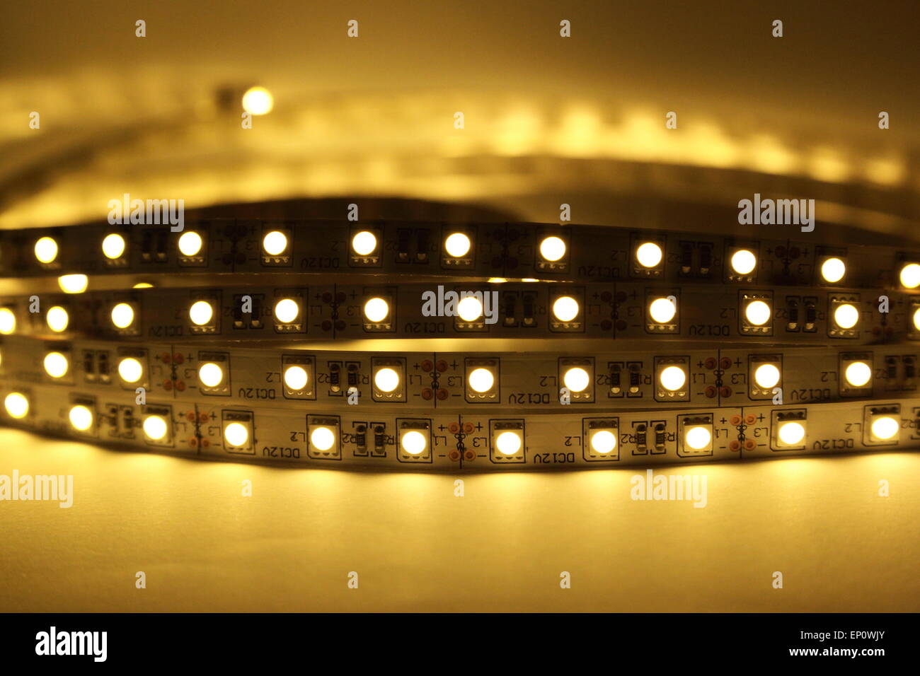 Long strip of LEDs. The LEDs allow for a great illumination with a low ...