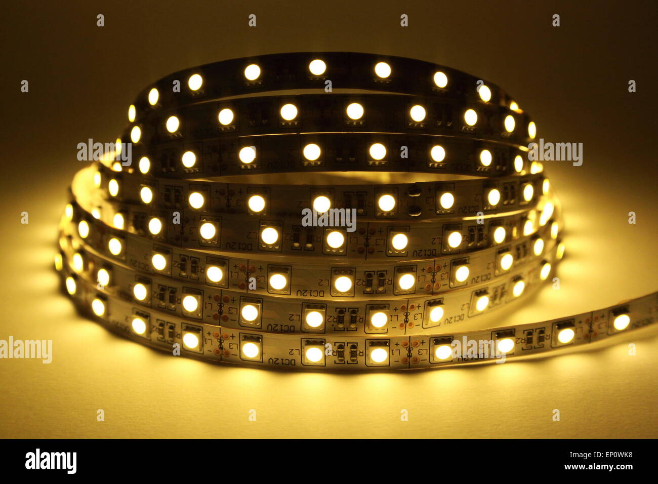 Long strip of LEDs. The LEDs allow for a great illumination with a low ...