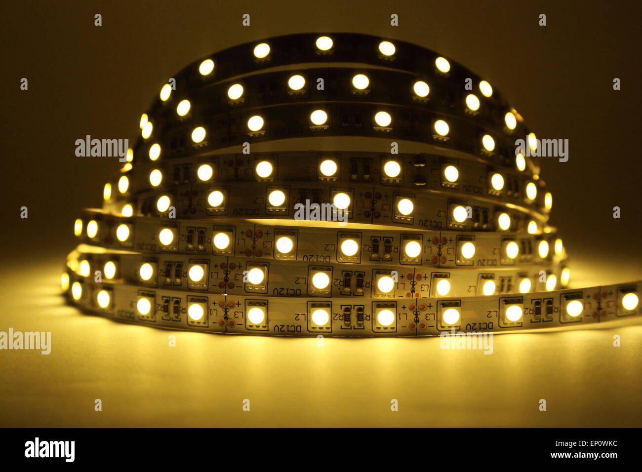 Long strip of LEDs. The LEDs allow for a great illumination with a low ...