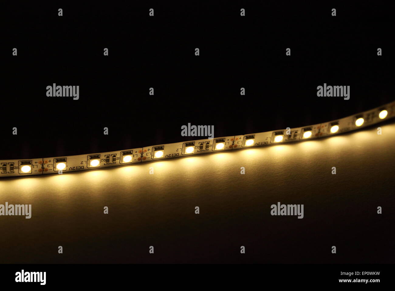 Long strip of LEDs. The LEDs allow for a great illumination with a low ...