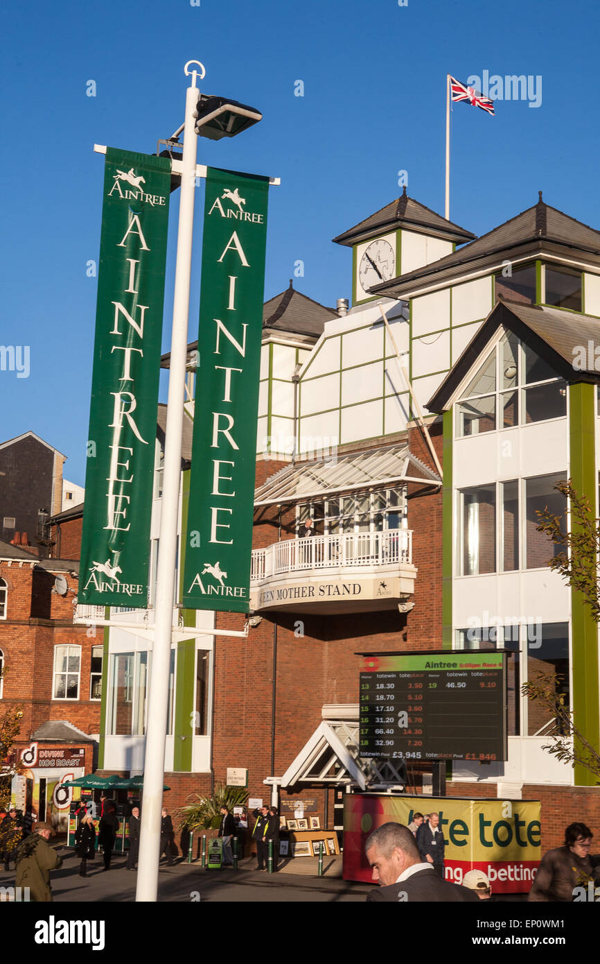 Horse race meeting at Aintree race course. Home of the world famous ...
