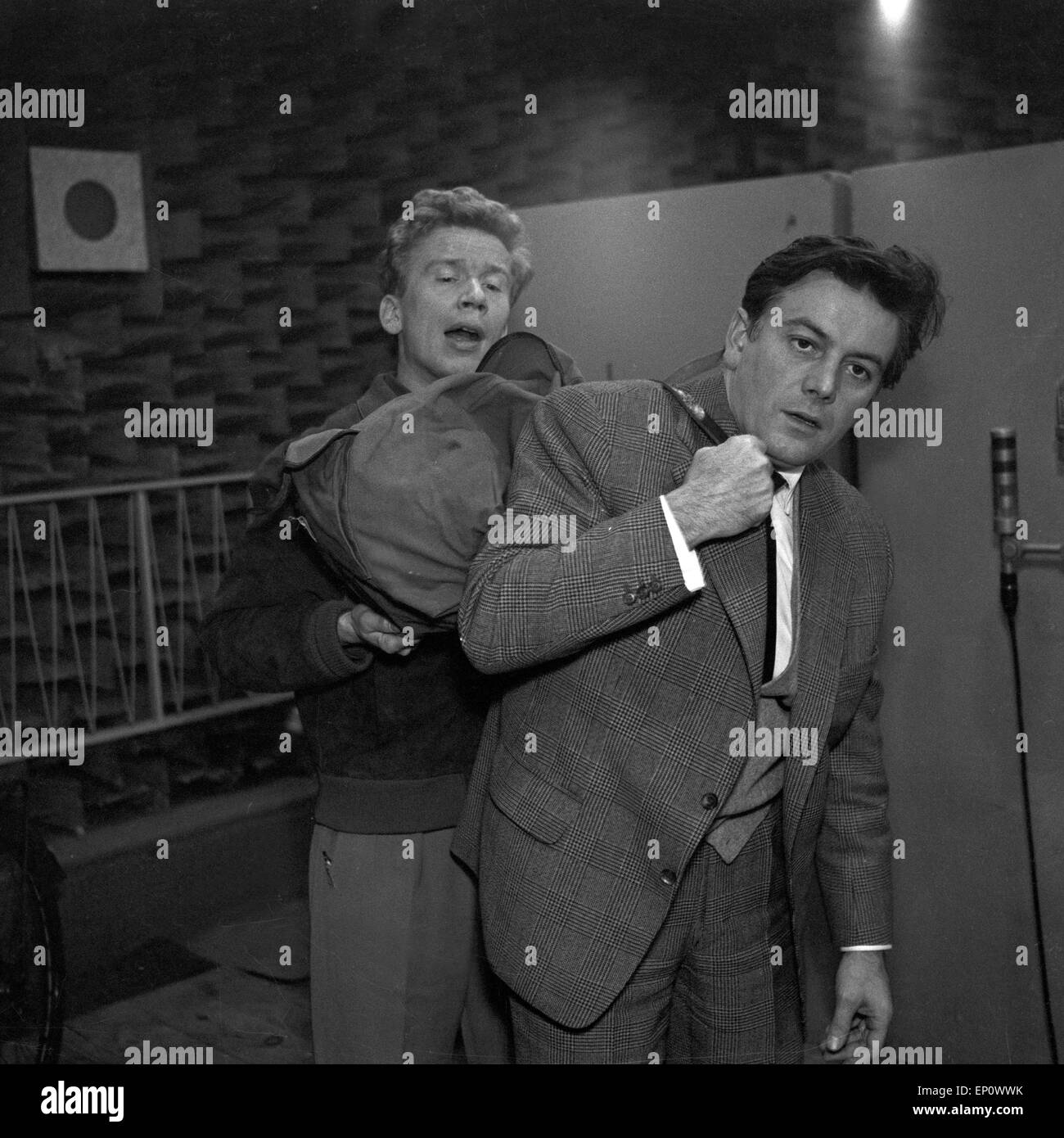 Deutschen Schauspieler Heinz Reincke und Hans Reiser bei der ...