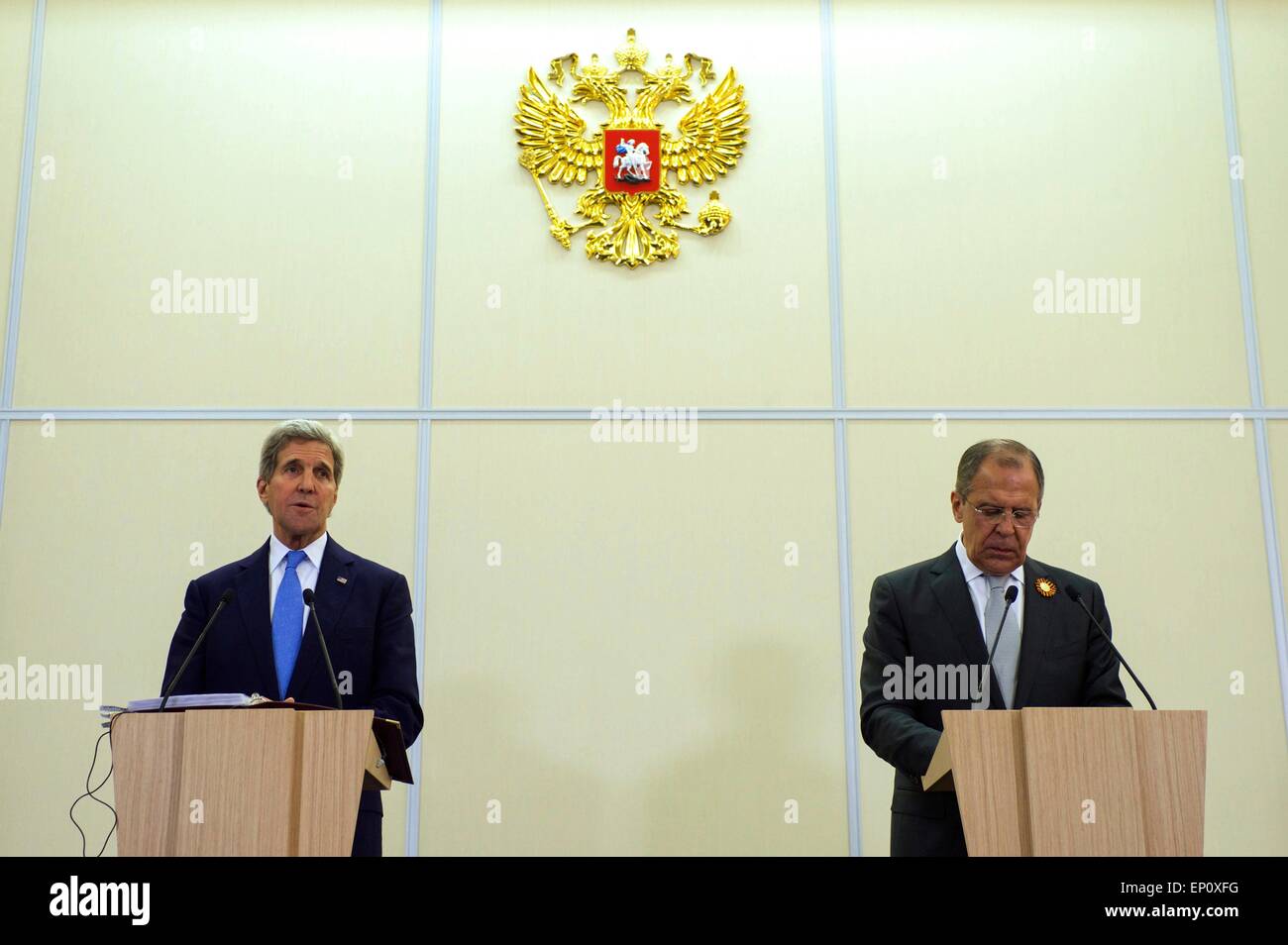 U.S. Secretary of State John Kerry holds a press conference with ...