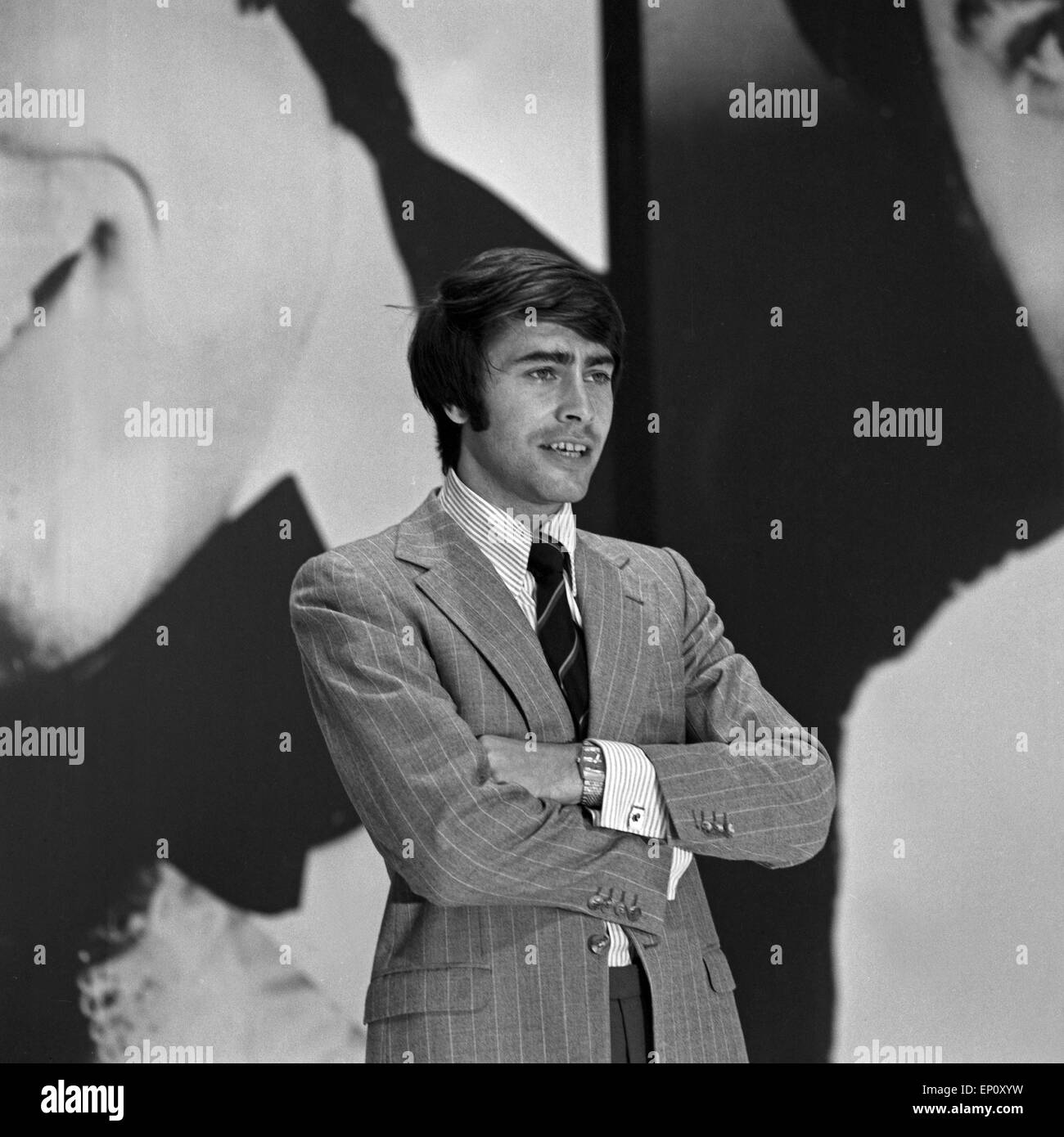 Deutscher Schlagersänger Roy Black bei einer Lichtprobe für eine ...