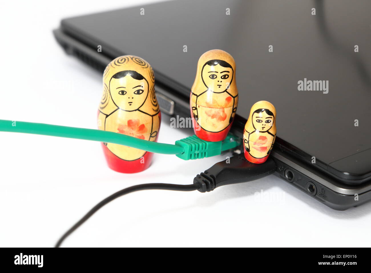 Different types of connections available on a computer Stock Photo - Alamy