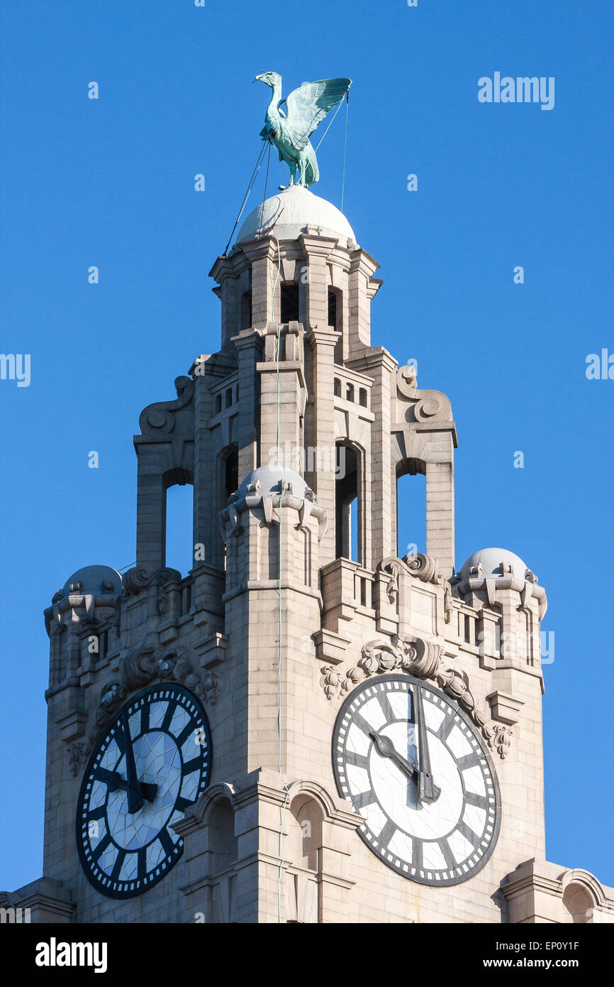 Royal Liver Building with famed Liver Bird symbol of Liverpool atop of ...