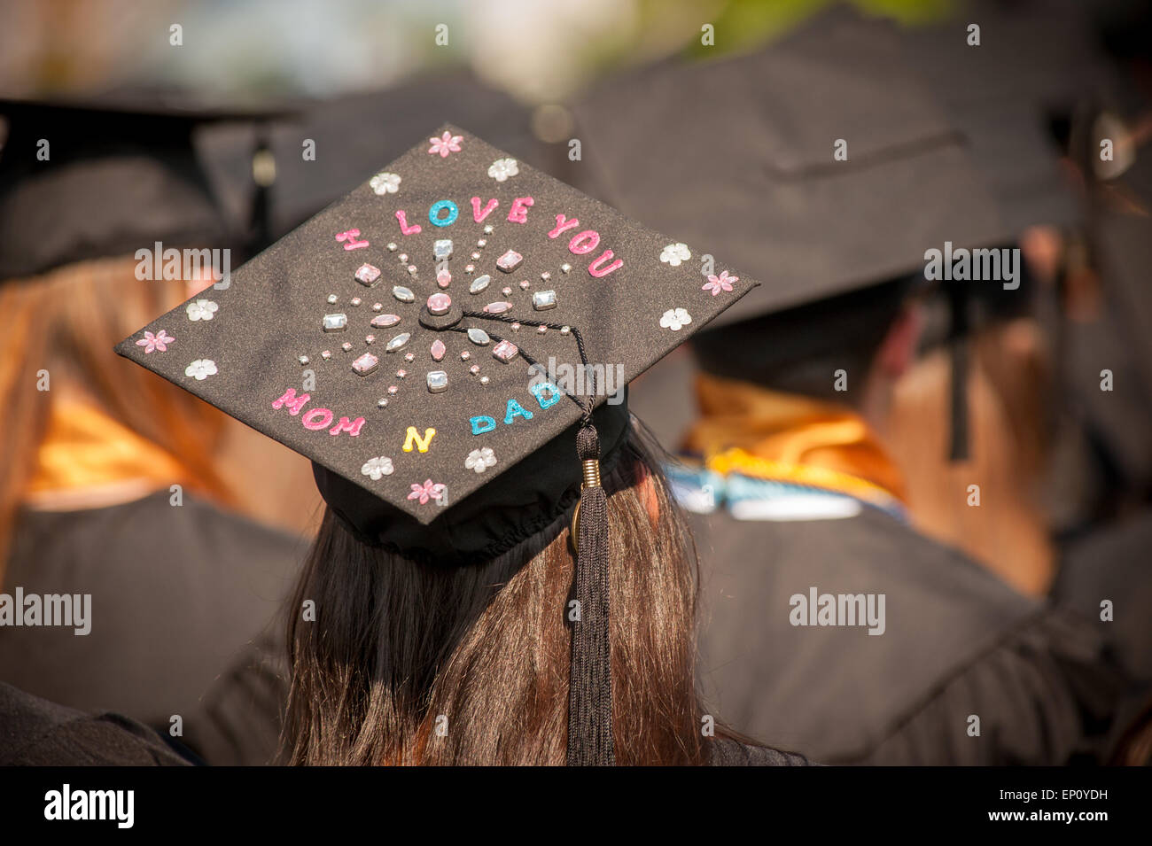 Decorative graduation cap in Baltimore, Maryland, USA Stock Photo - Alamy