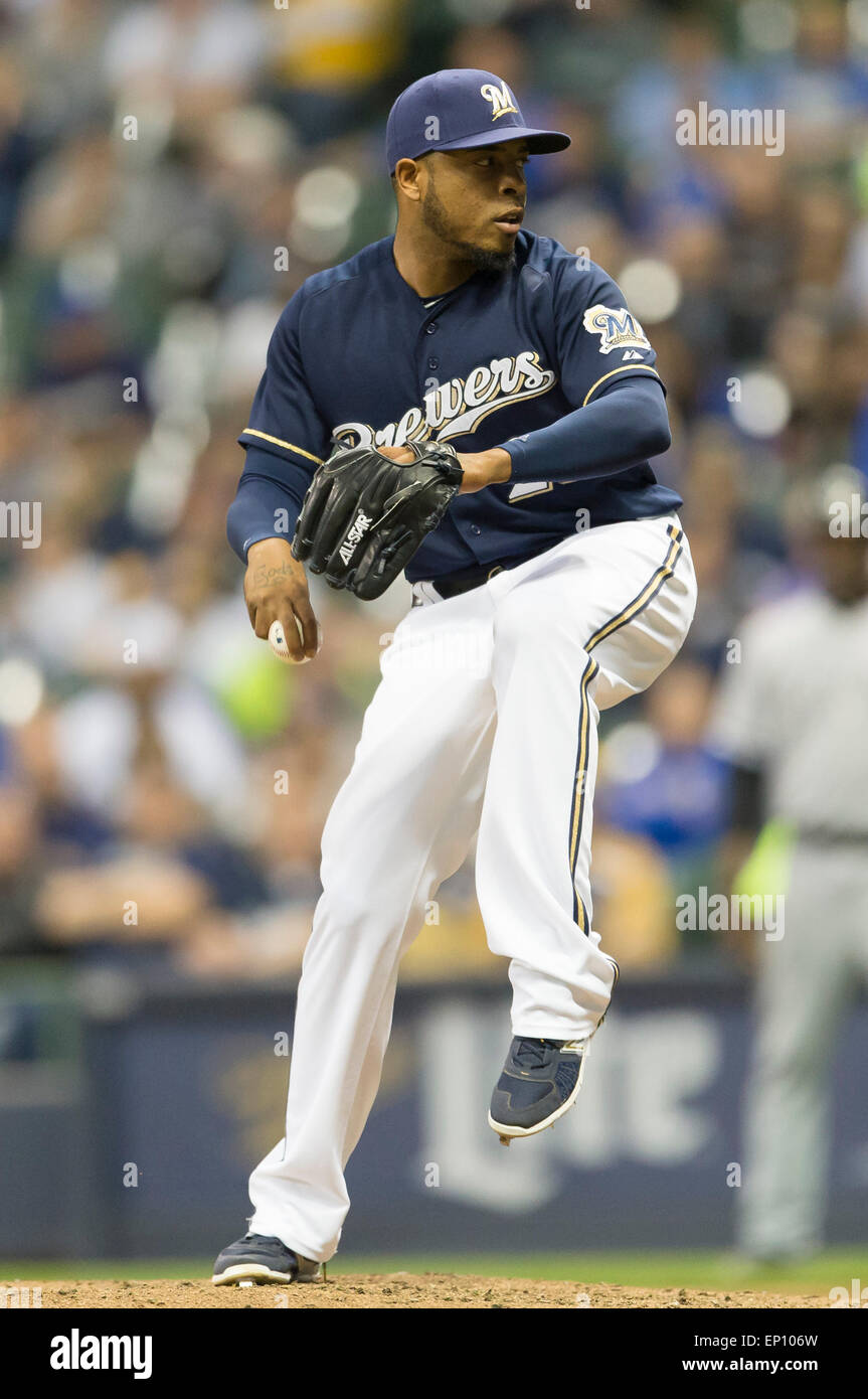 Milwaukee, WI, USA. 11th May, 2015. Milwaukee Brewers relief pitcher ...