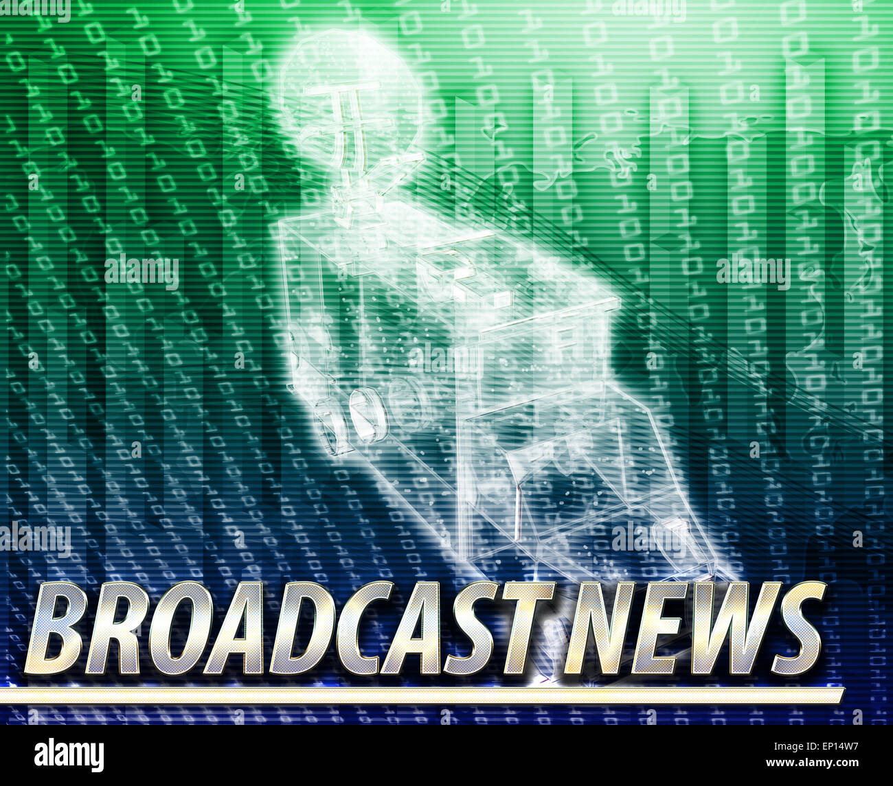 Abstract background digital collage concept illustration broadcast news ...