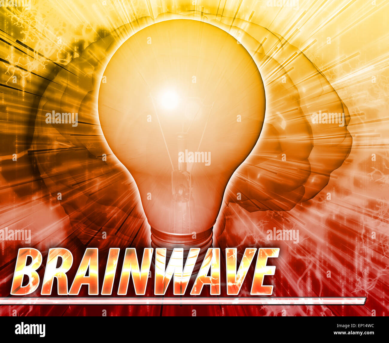 Abstract background digital collage concept illustration brainwave ...