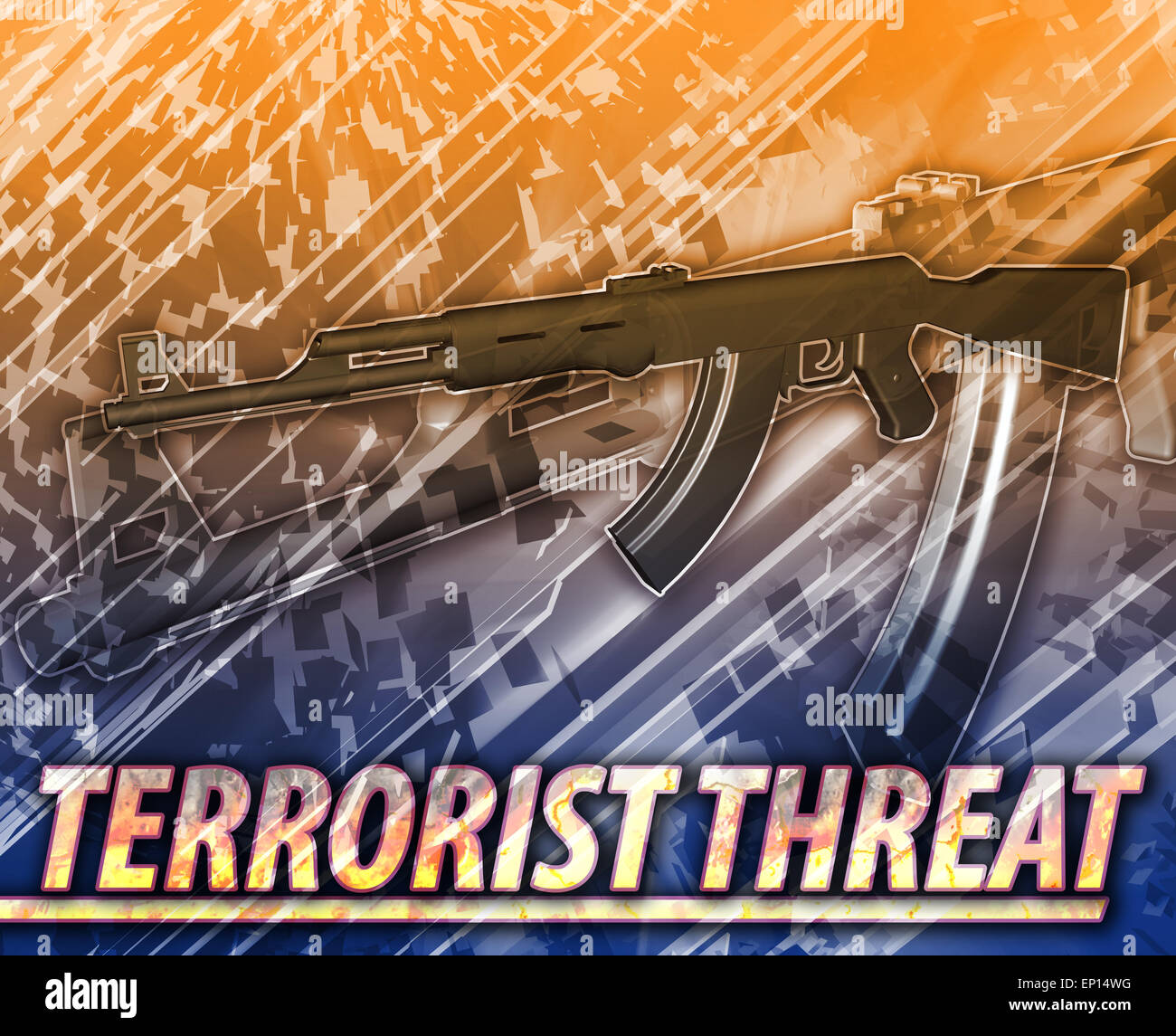 Abstract background digital collage concept illustration terrorist ...