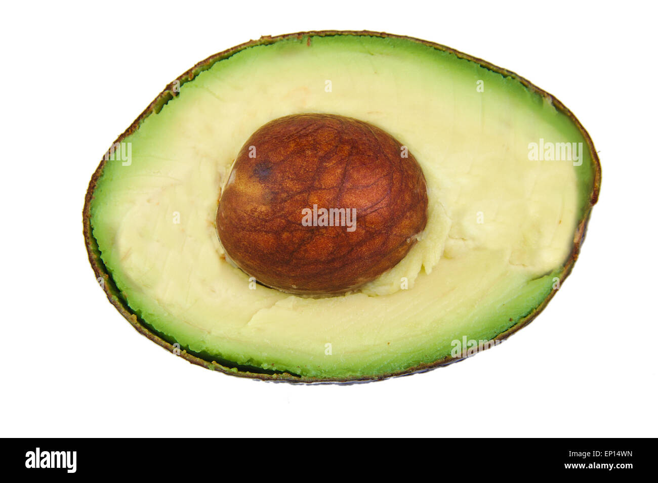 Half avocado isolated on white background Stock Photo - Alamy