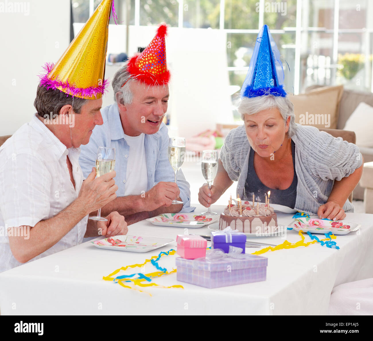 Seniors party drink hi-res stock photography and images - Alamy