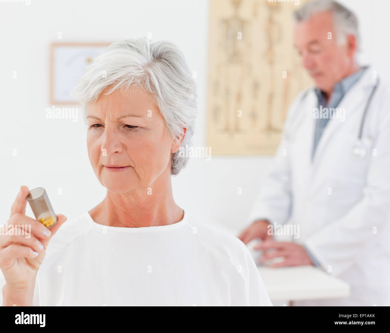 Patient with her pills Stock Photo - Alamy