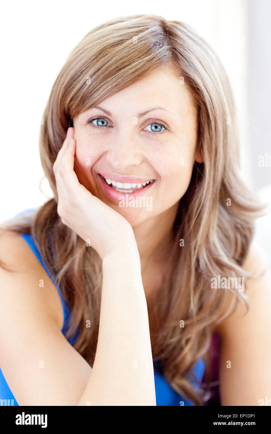 Portrait of a glowing woman Stock Photo - Alamy