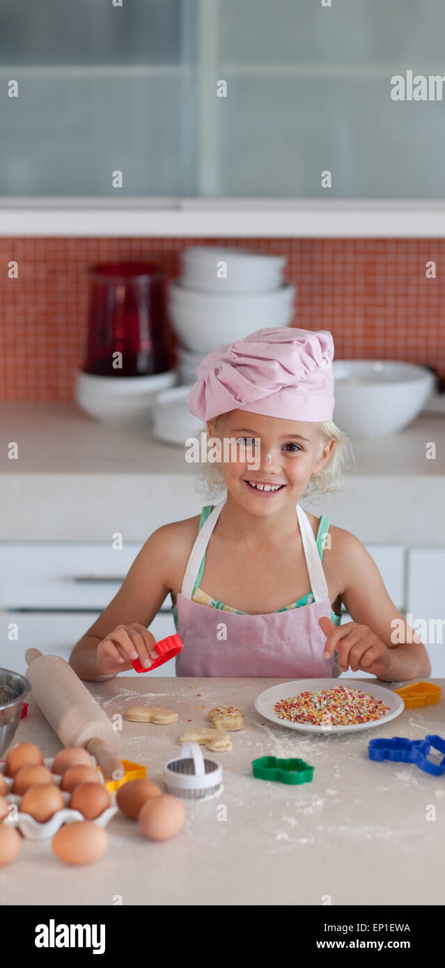 Pretty girl baking Stock Photo - Alamy
