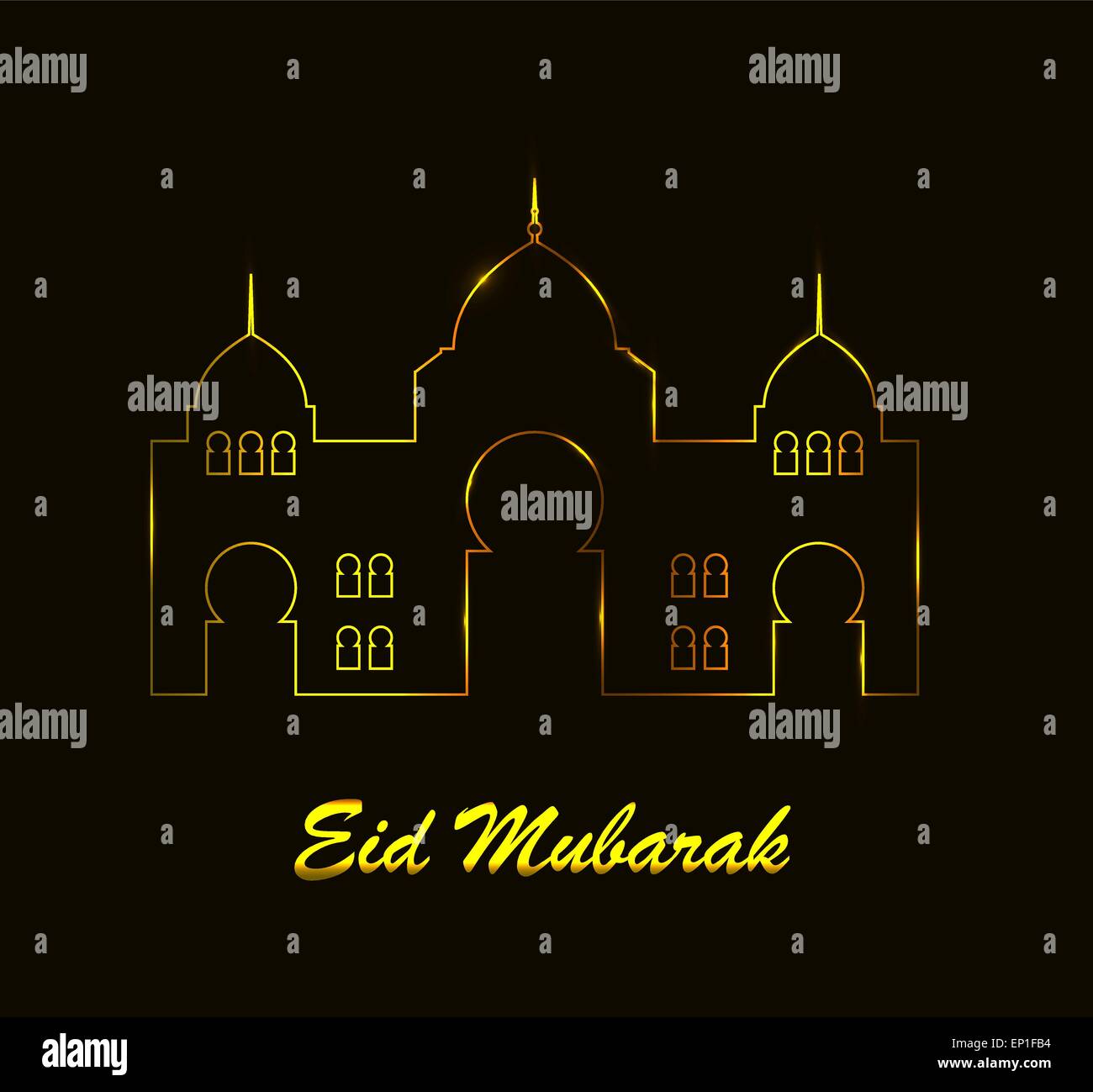 Background for Muslim Community Festival Vector Illustration Stock ...