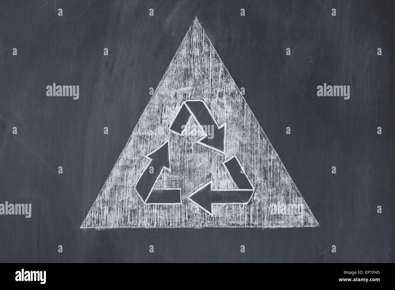 Recycle symbol on a white background on a blackboard Stock Photo - Alamy