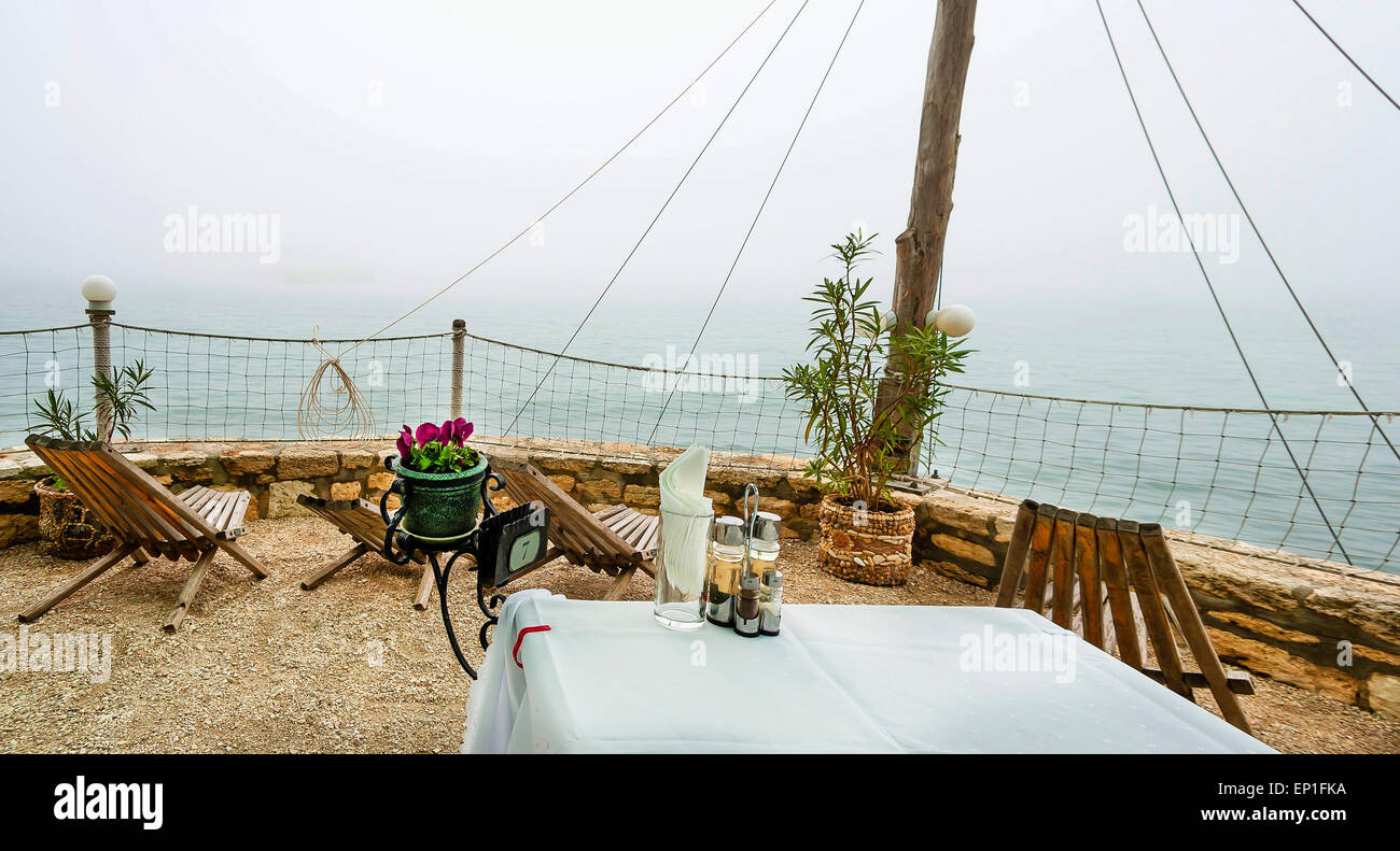 Foggy spring day at Dalboka mussels Farm and Restaurant at the ...