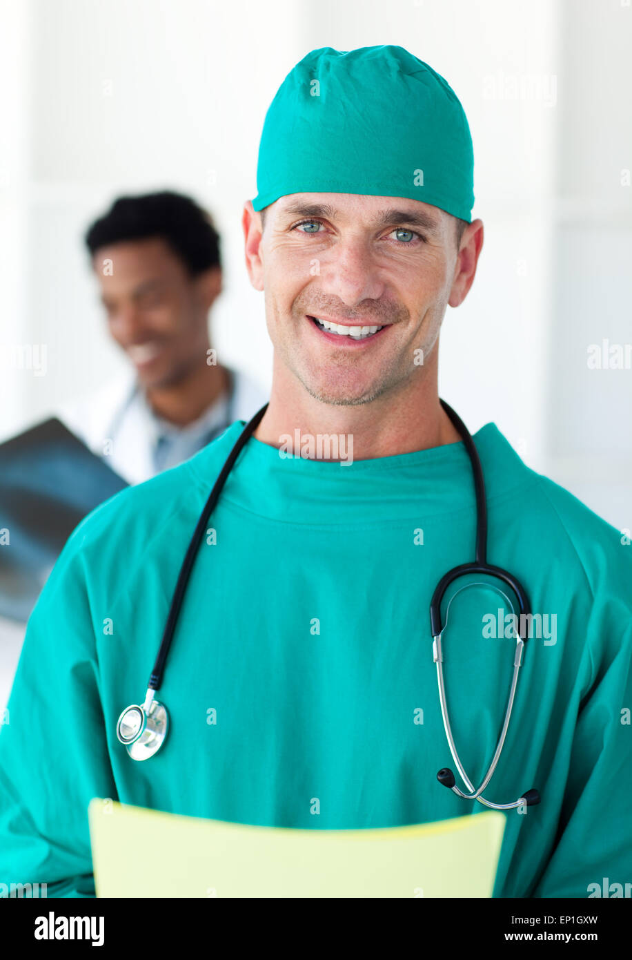 Portrait of a surgeon smiling at the camera Stock Photo - Alamy