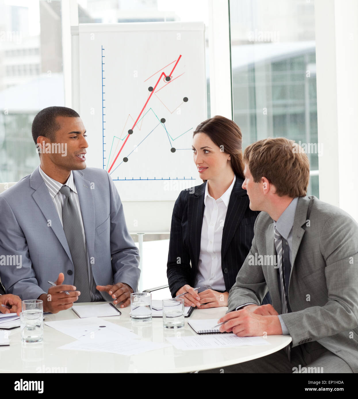 Manager and his team discussing a new strategy Stock Photo - Alamy
