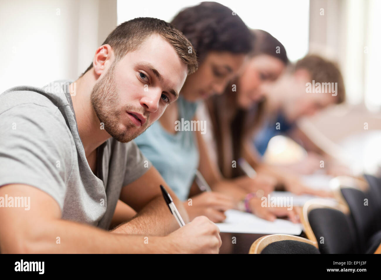 Students sitting for an examination Stock Photo - Alamy