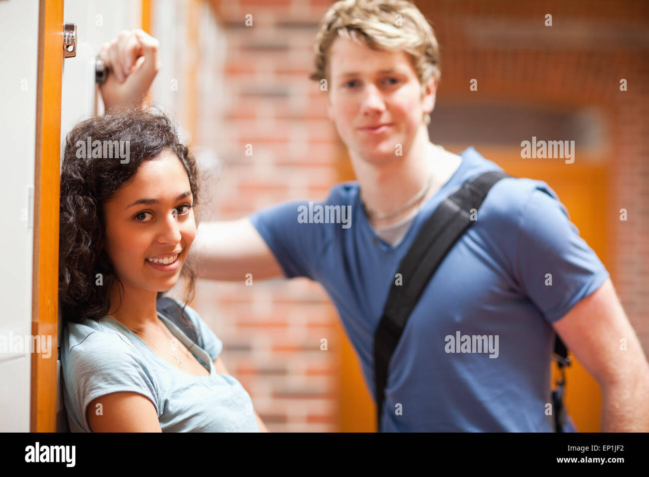 Cute couple flirting Stock Photo - Alamy